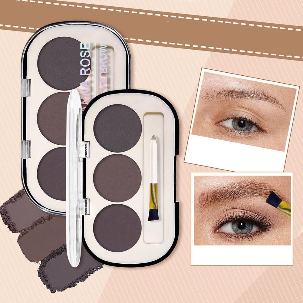 Mocha Brown 04 Three-Color Eyebrow Powder Matte No Flying Powder ...