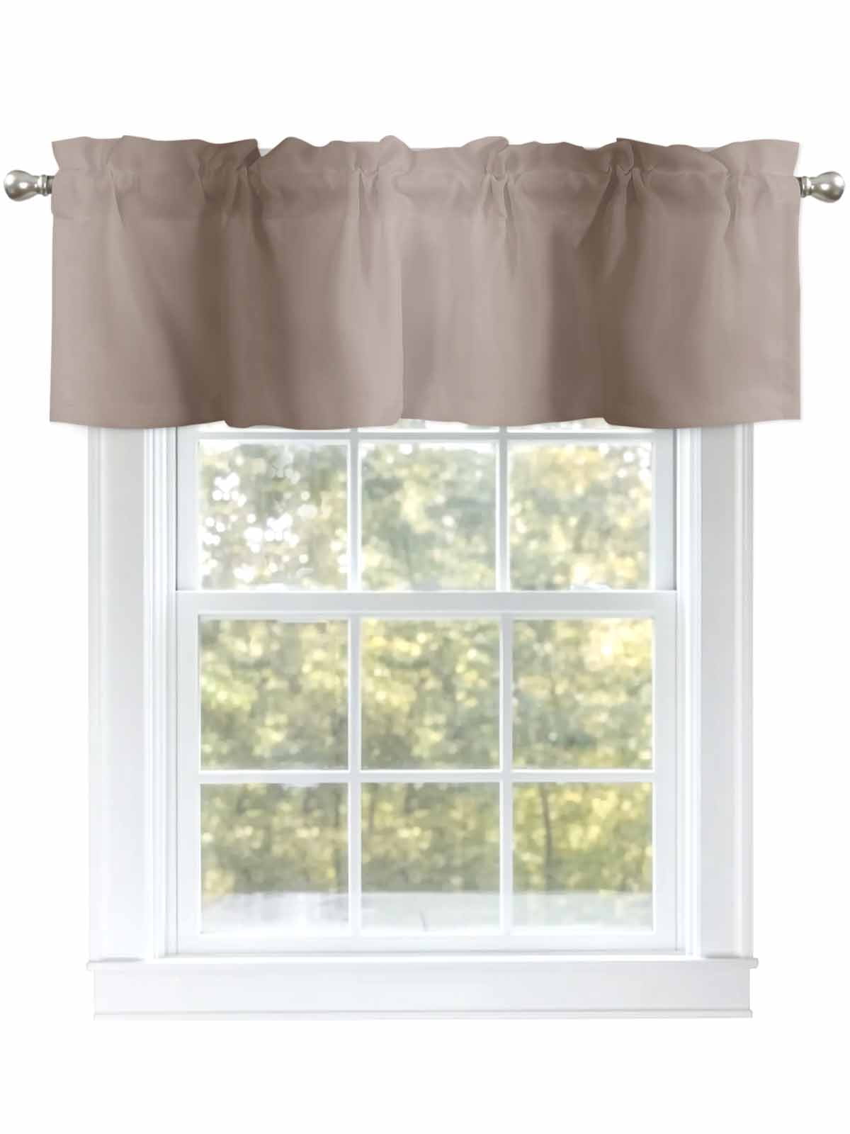 Mocha Brown Gradient Curtain Valances for Windows, Abstract Ombre ...