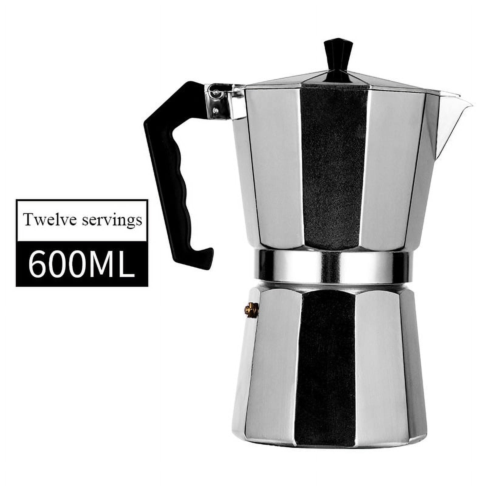Mocha Coffee Pot Stovetop Espresso Maker Aluminum Silver Coffee ...