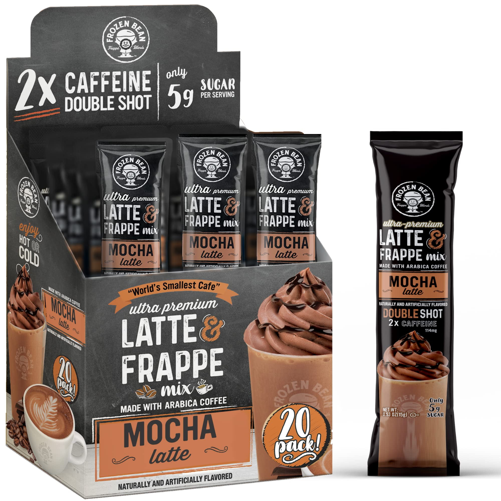Mocha Frappe & Latte Instant Mix with Arabica Coffee, Double Caffiene ...