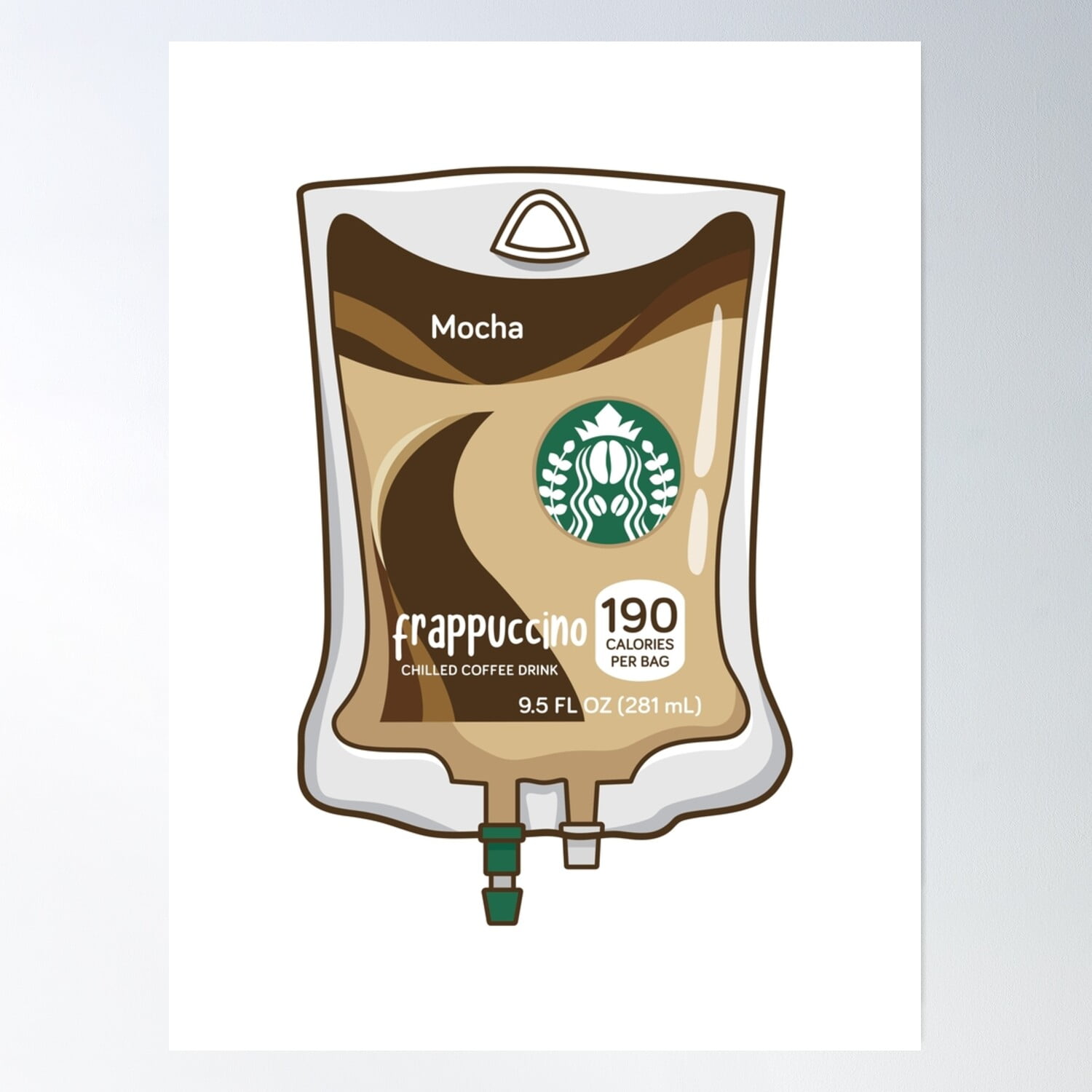 Mocha Iced Coffee Iv Bag For Medical And Nursing Students, Nurses ...