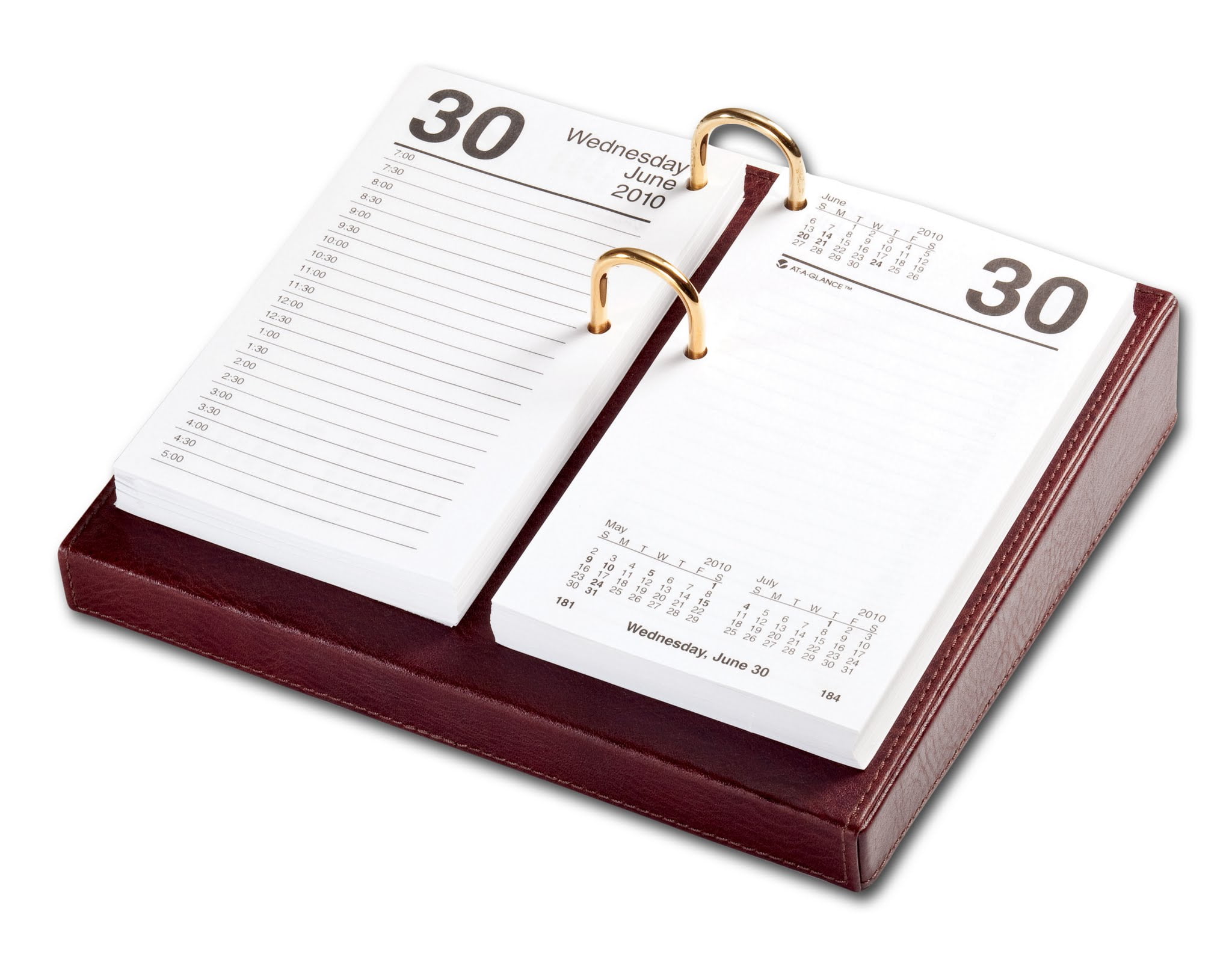 Mocha Leather 3.5 x 6 Calendar Holder - Walmart.com