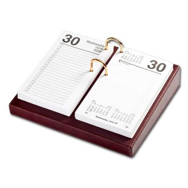 Mocha Leather 3.5 x 6 Calendar Holder - Walmart.com