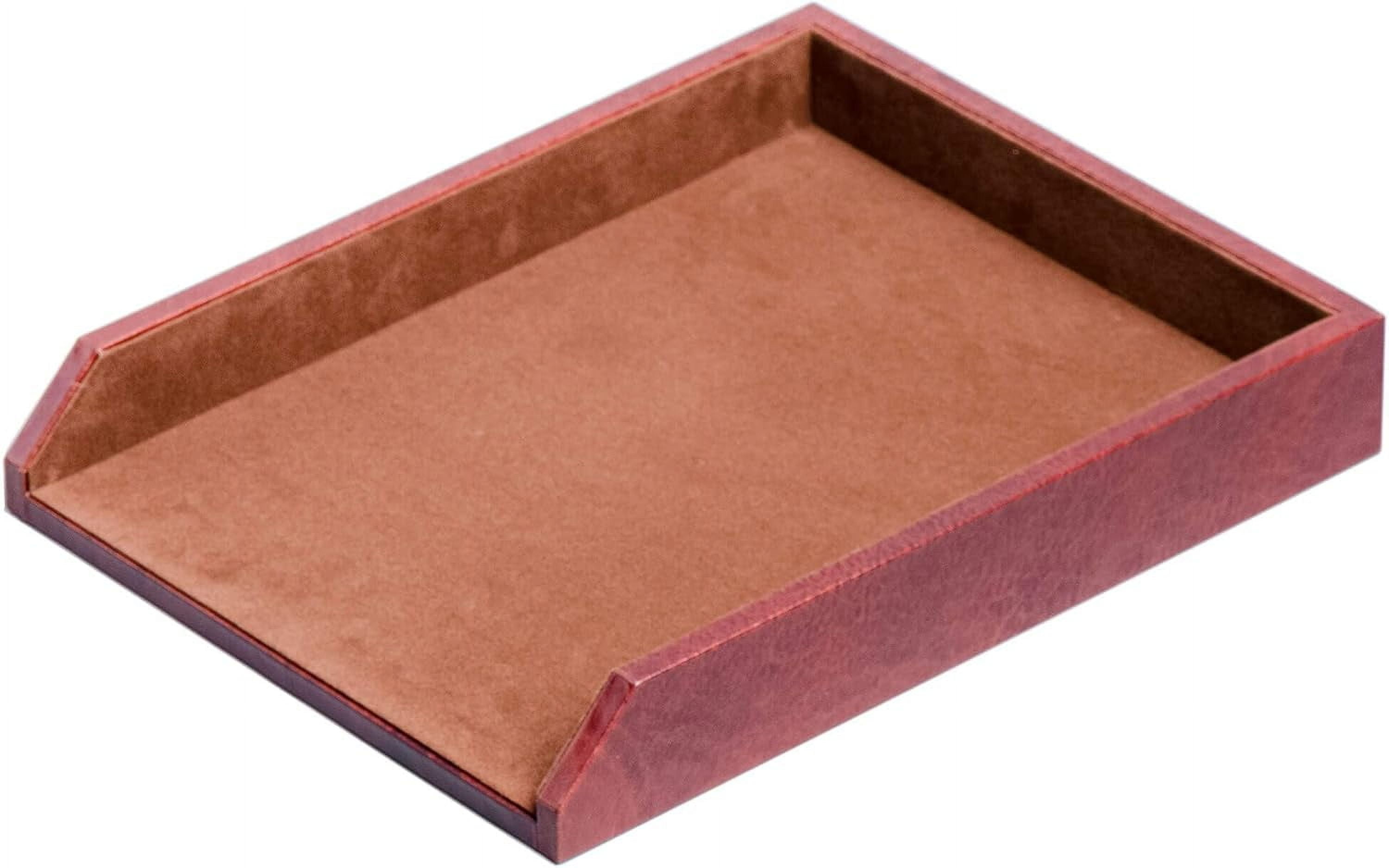 Mocha Leather Letter Tray - Walmart.com