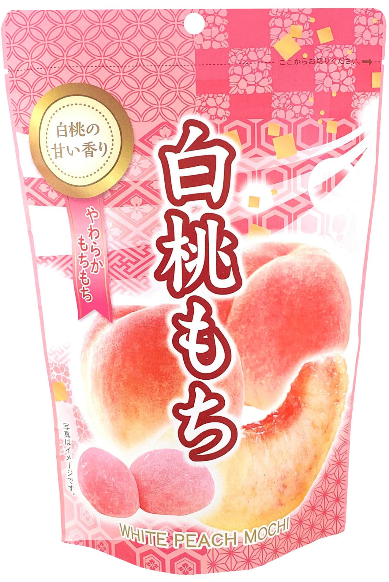 Mochi White Peach Traditional IRF13 Japanese Rice Cakes, 130g, Soft ...