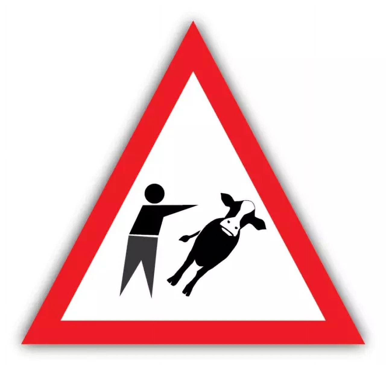 Mockery Of Animals Warning Sign Funny Humor Sticker Phone Decal Water ...