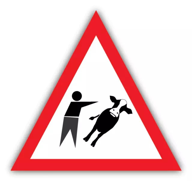 Mockery Of Animals Warning Sign Funny Humor Sticker Phone Decal Water ...