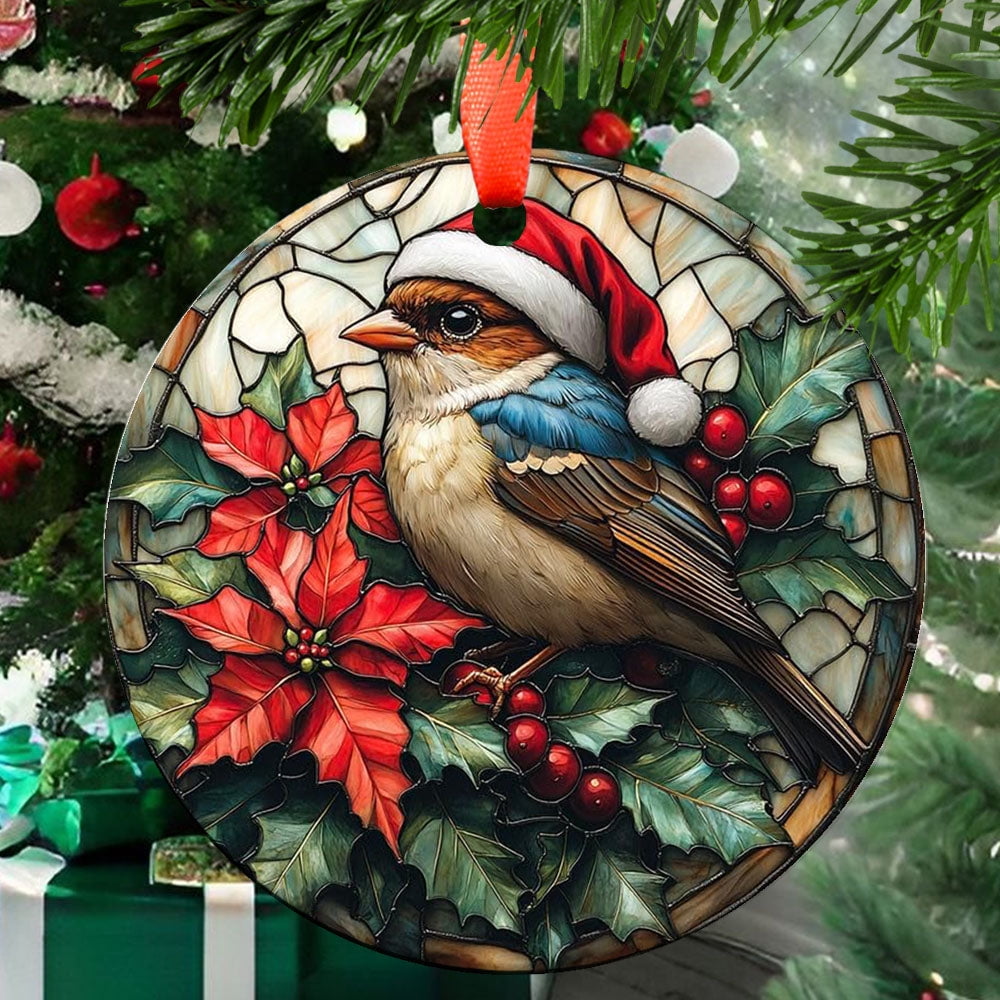 Mockingbird 8 Ceramic/Acrylic Christmas Ornament, Warm Fall Feast ...