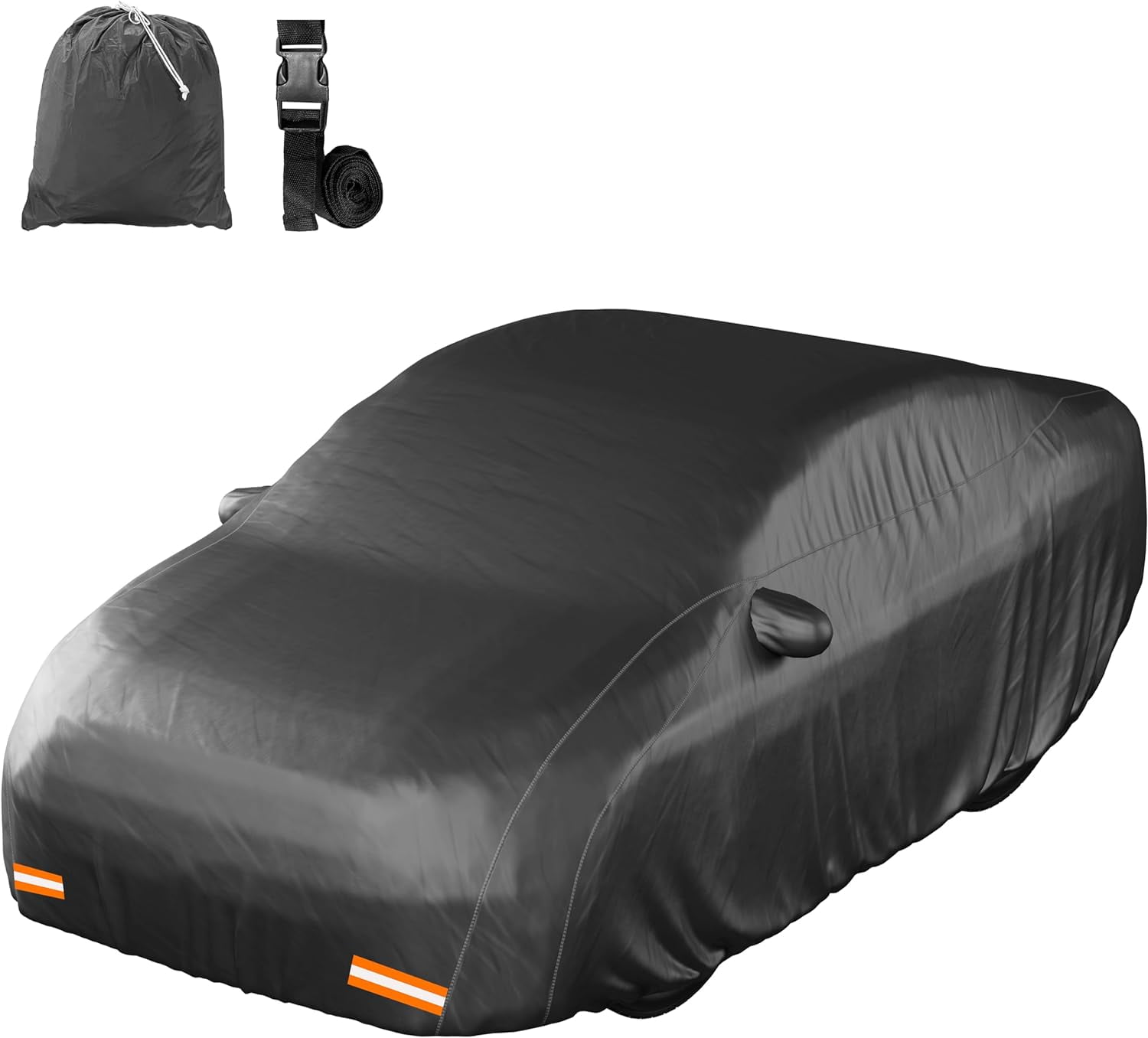 Mockins 200"x 75"x 60" Heavy Duty Extra Thick Black 250G PVC Sedan Car ...