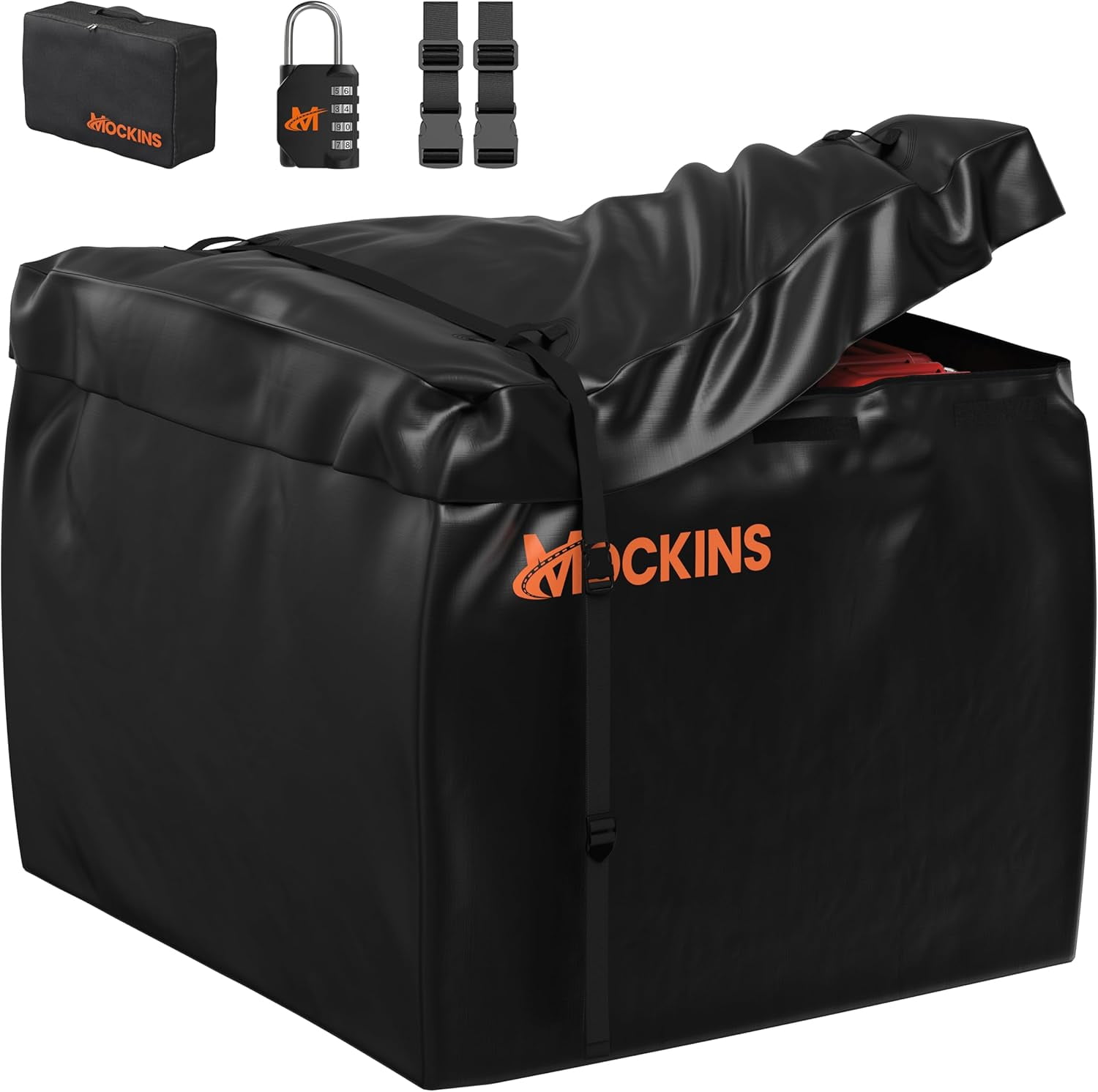 Mockins 30 Cubic Ft Square Trailer Hitch Cargo Carrier Bag | 40"x40"x32 ...