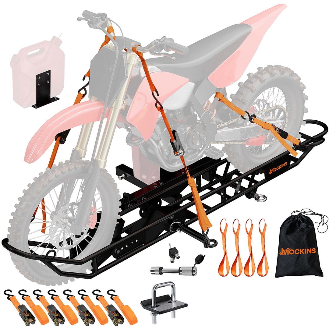 Mockins 500 lbs.Capacity Dirt Bike Trailer Hitch Carrier with Tilting ...