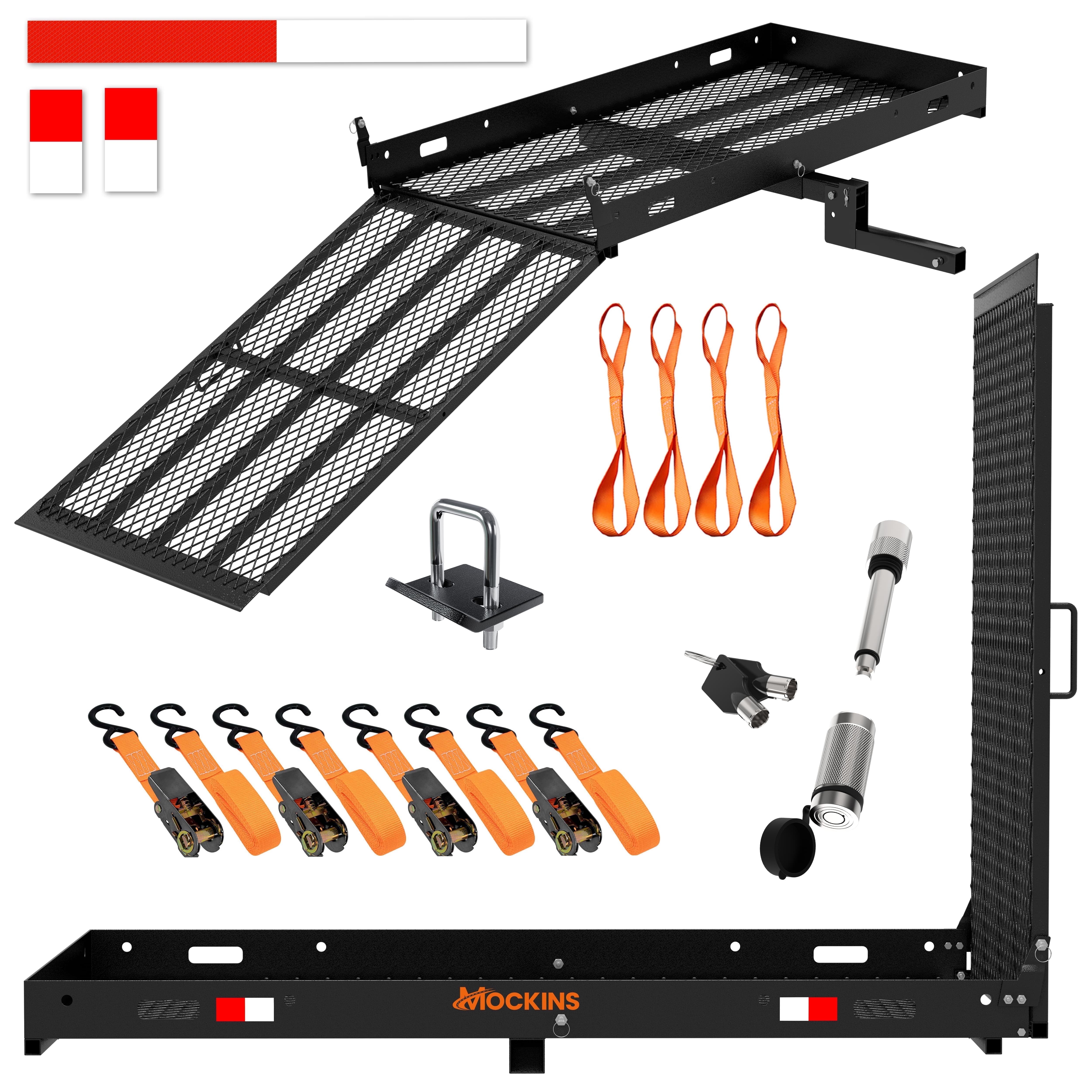 Mockins 60"x30"x5" XL Cargo Rack Mobility Scooter Carrier with Ramp and ...