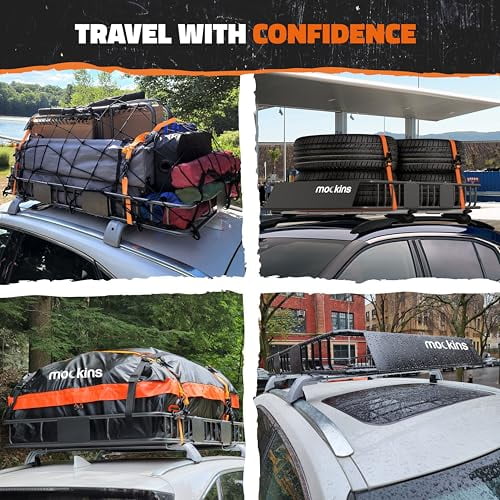 Mockins 64"x39"x6" Extendable Rooftop Cargo Carrier for Top of Vehicle ...