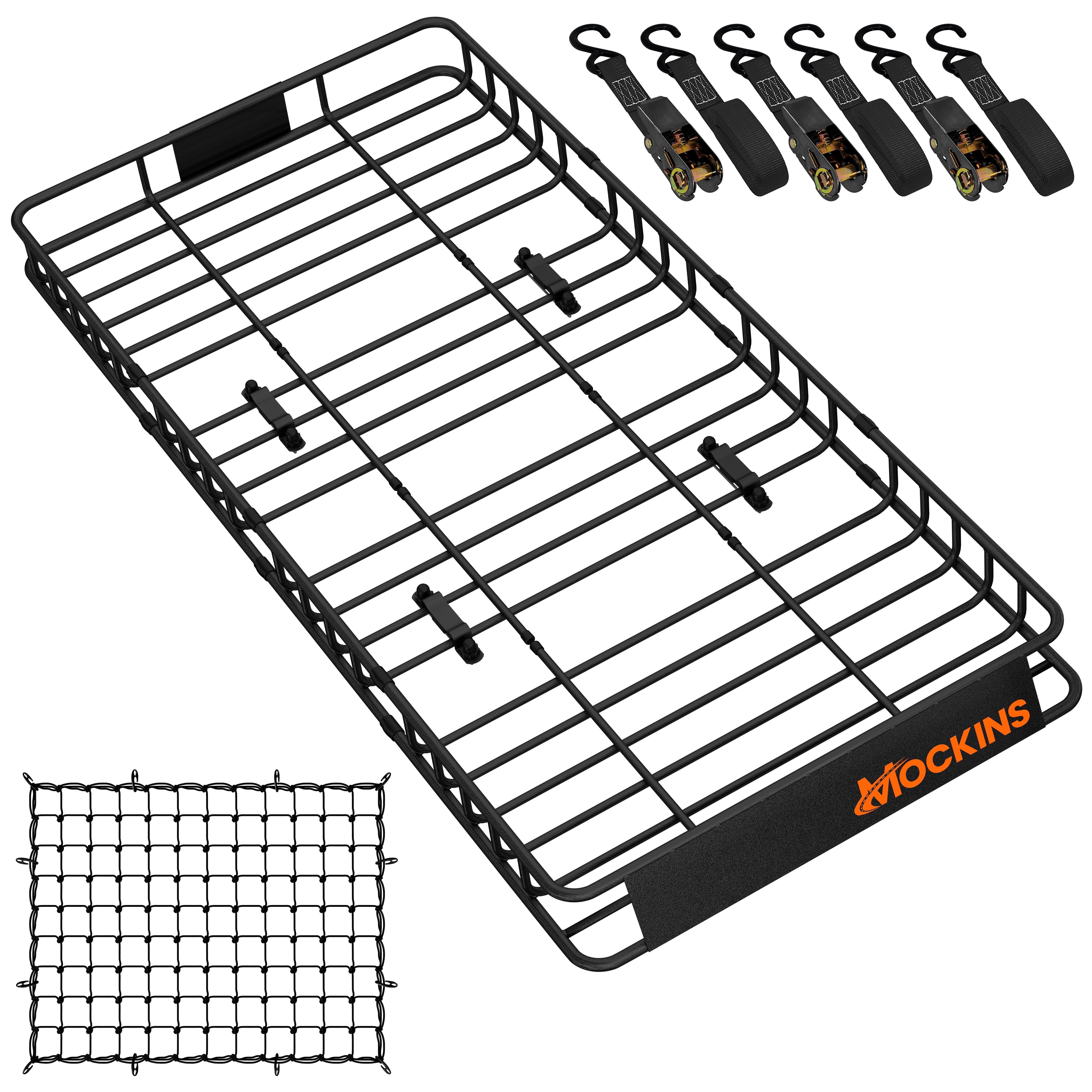 Mockins 84"x39"x6" Extendable Roof Rack Cargo Carrier Set with Bungee ...