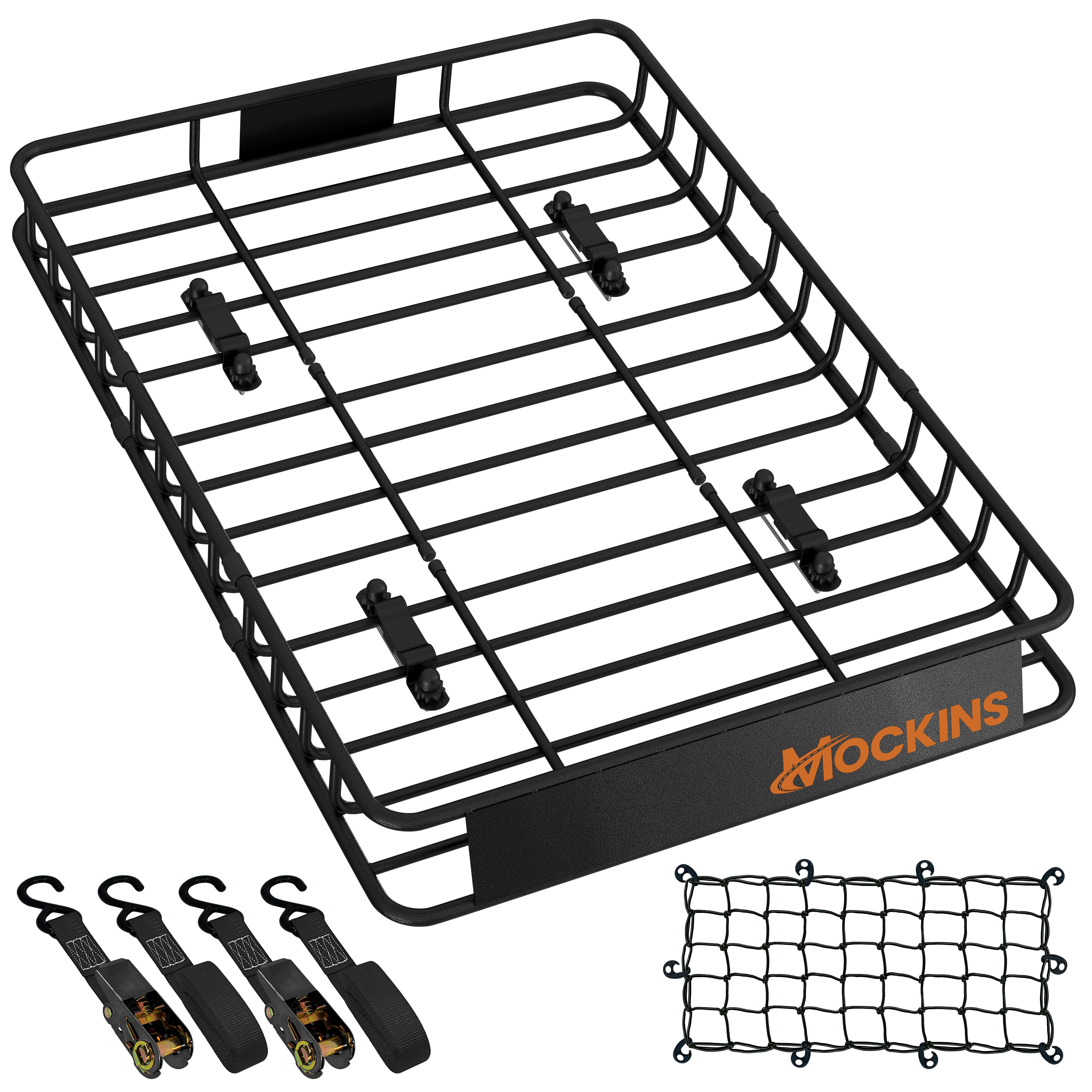 Mockins Rooftop Cargo Carrier Basket - Adjusts from 35-50"L x 36"W x 4 ...