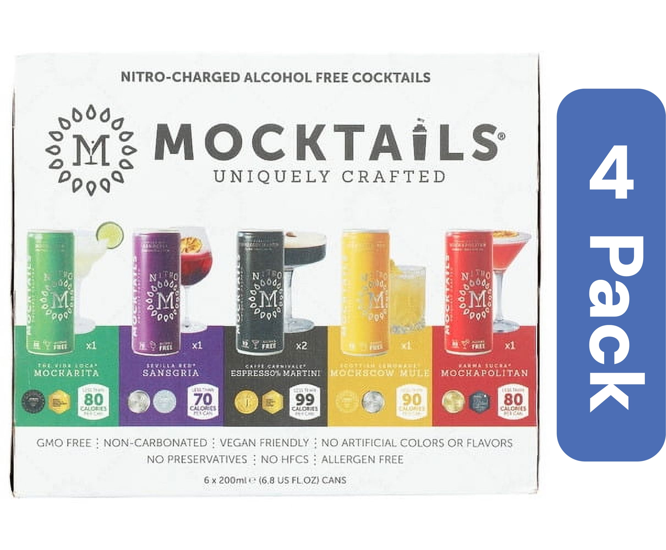 Mocktail Alcohol Free Cocktails Non-Alcohol Nitro Variety 40.8 fl oz ...