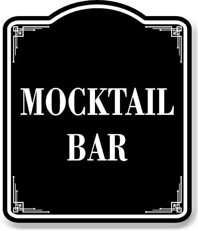 Mocktail Bar BLACK Aluminum Composite Sign, 20"x24" - Walmart.com