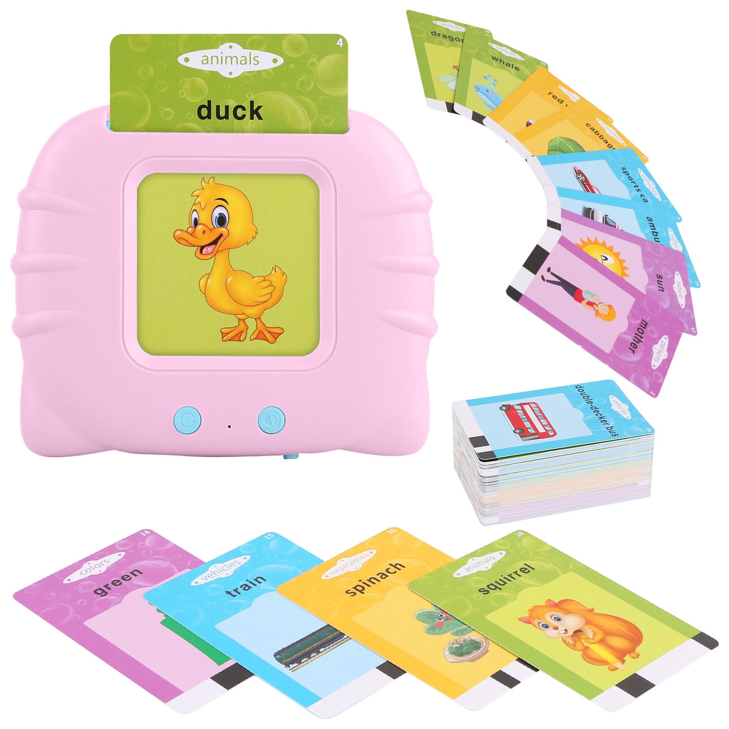 Moclever 224 Words Kid Flash Talking Cards 112 Card Electronic ...