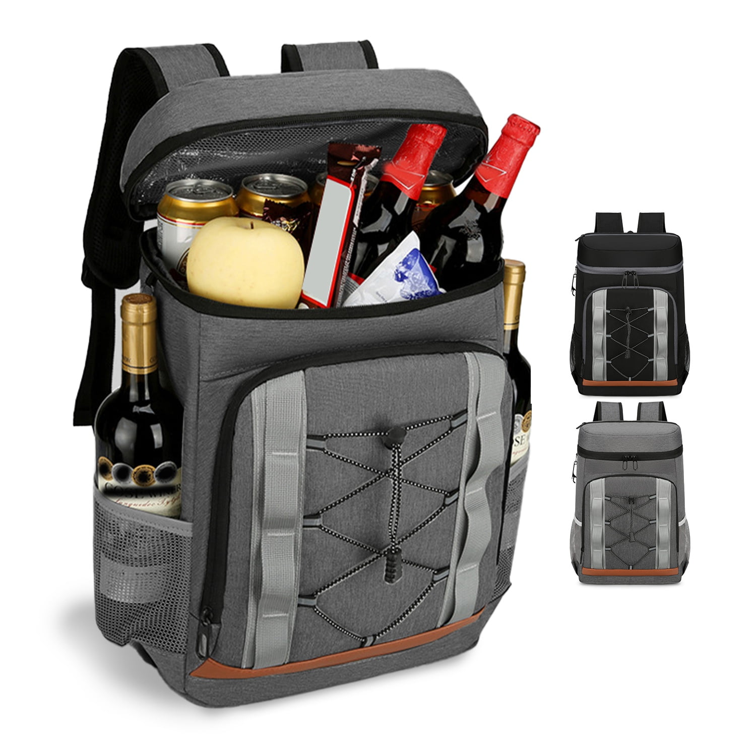 Moclever 25L Cooler Backpack 36 Can Leakproof Insulated Camping Cooler ...