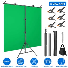 ShowMaven Photography Backdrop Stand Kit, Adjustable 6.5ft x 10ft ...