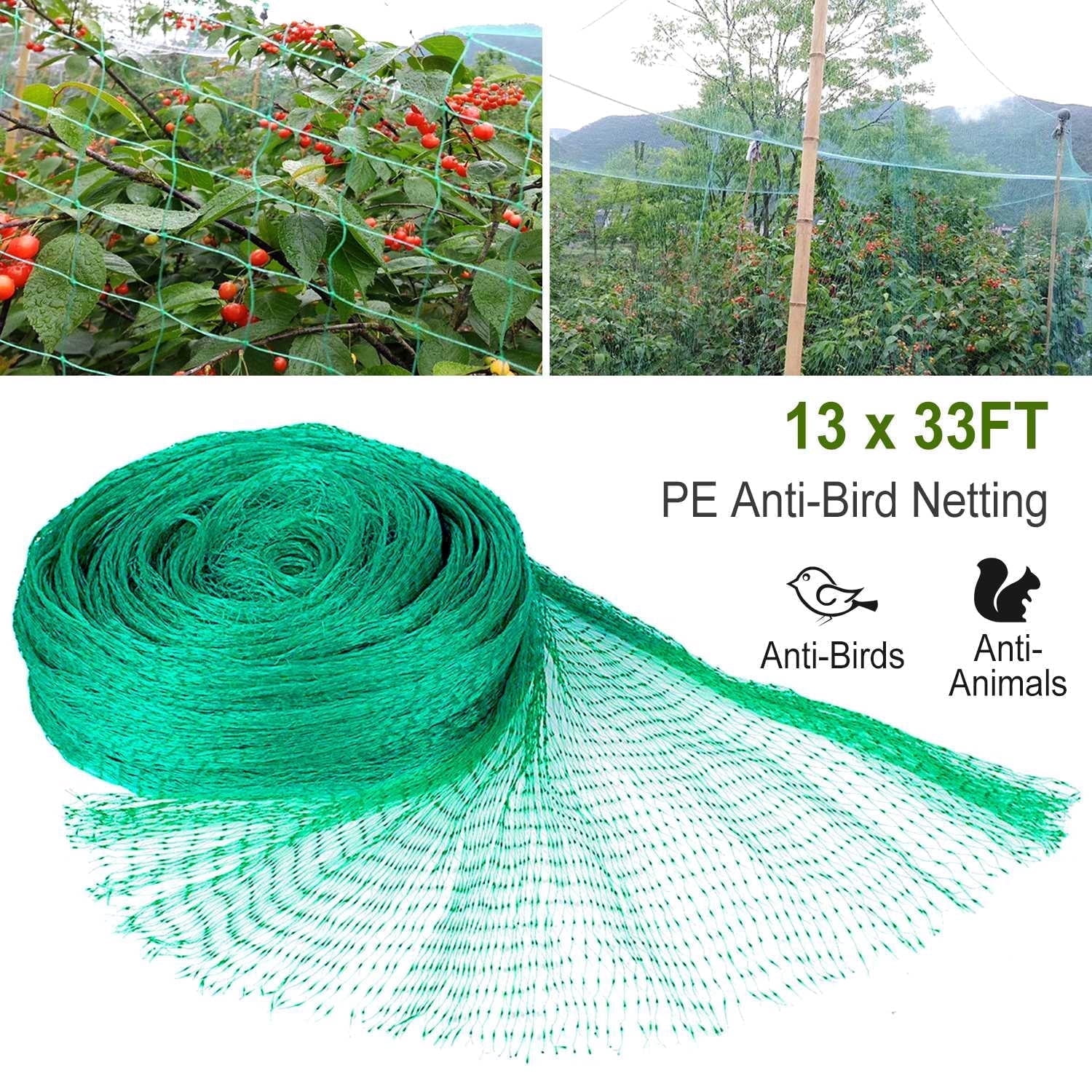 Moclever Bird Netting for Garden 13x33ft PE Anti Bird Net Protect ...