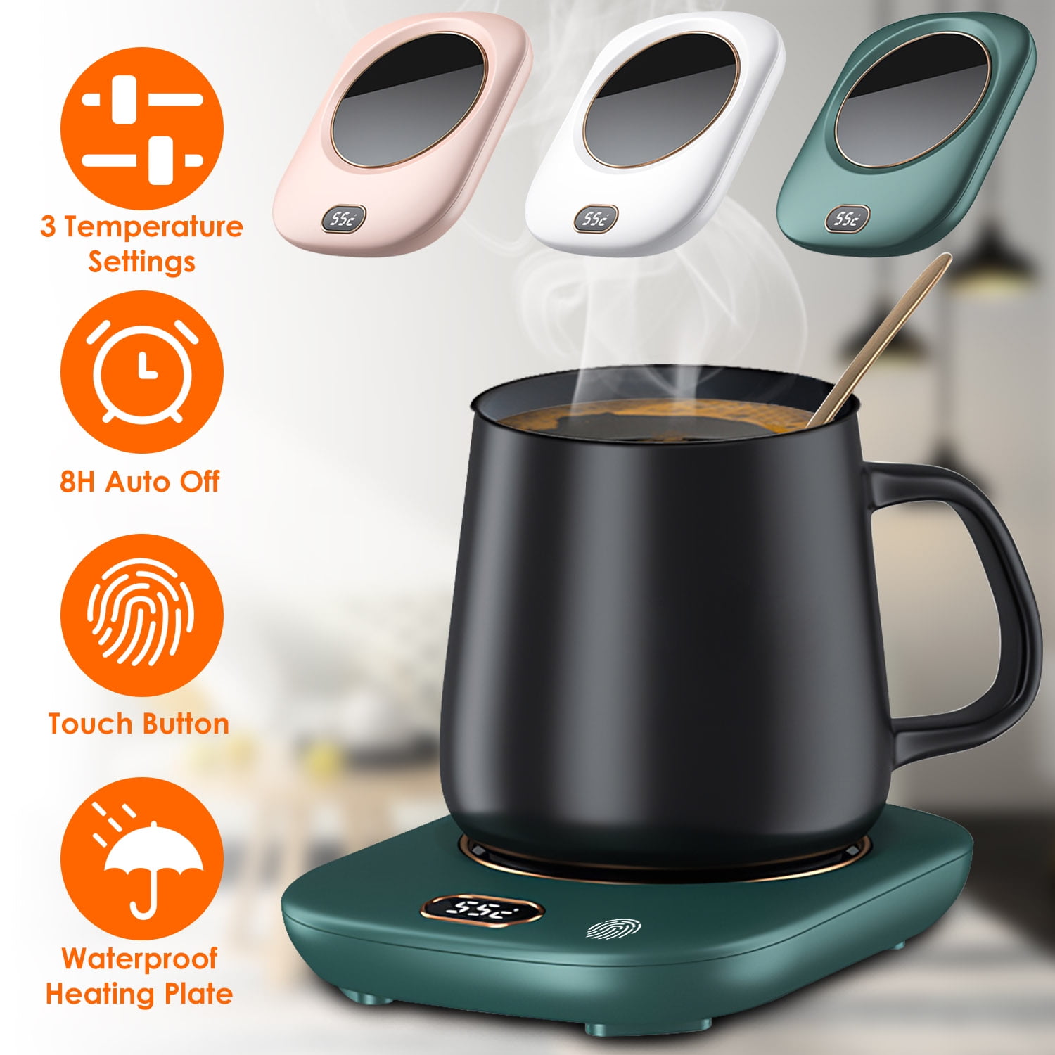 Moclever Electric Coffee Mug Warmer, Milk Tea Cup Heater with 3 ...