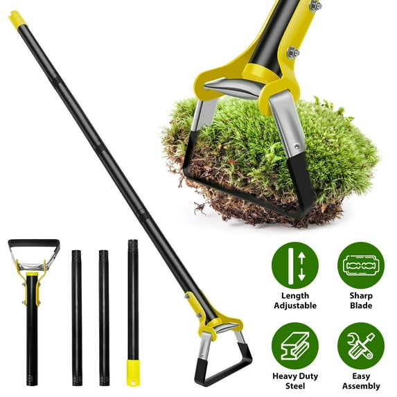 Moclever Garden Hoe, 60in Adjustable Stainless Steel Weeding Rake for ...
