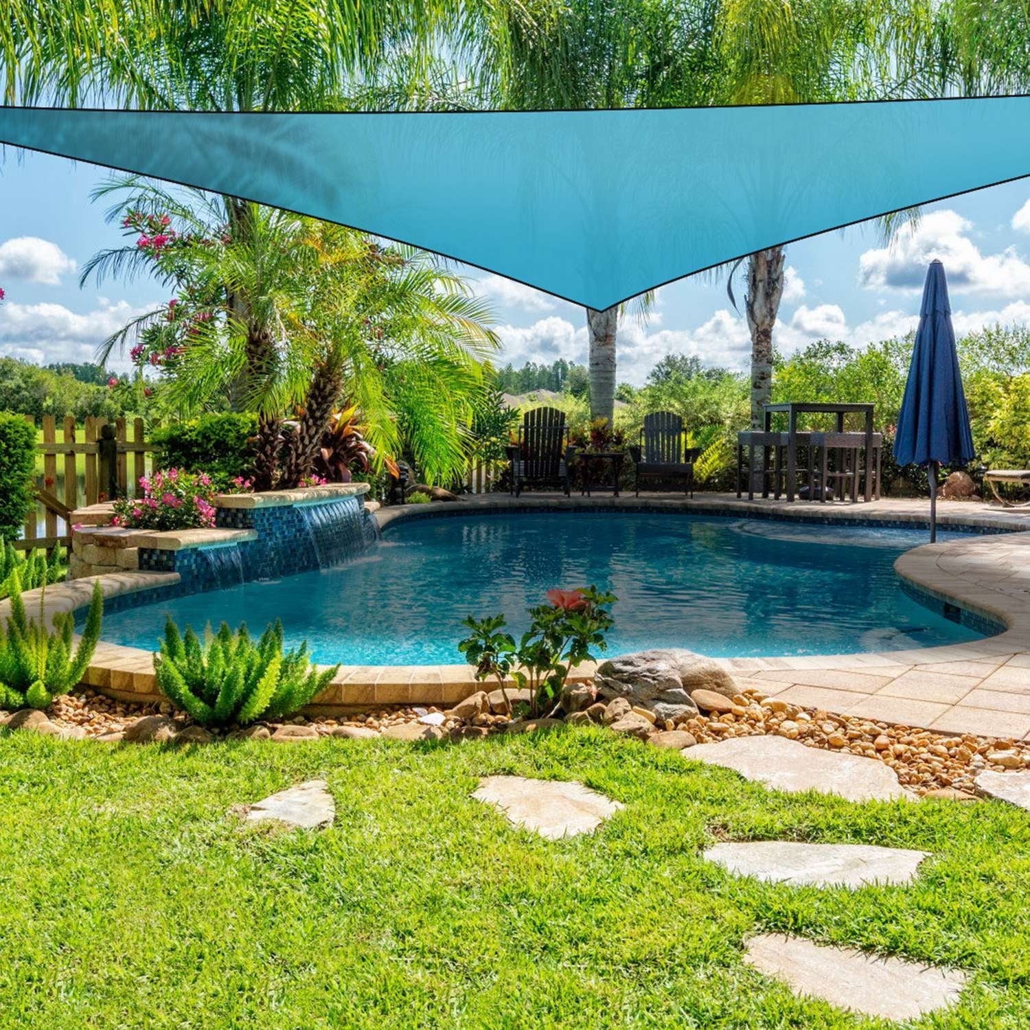 iMountek Triangle Sun Sail Shade, Durable Outdoor Patio Fabric, UV ...