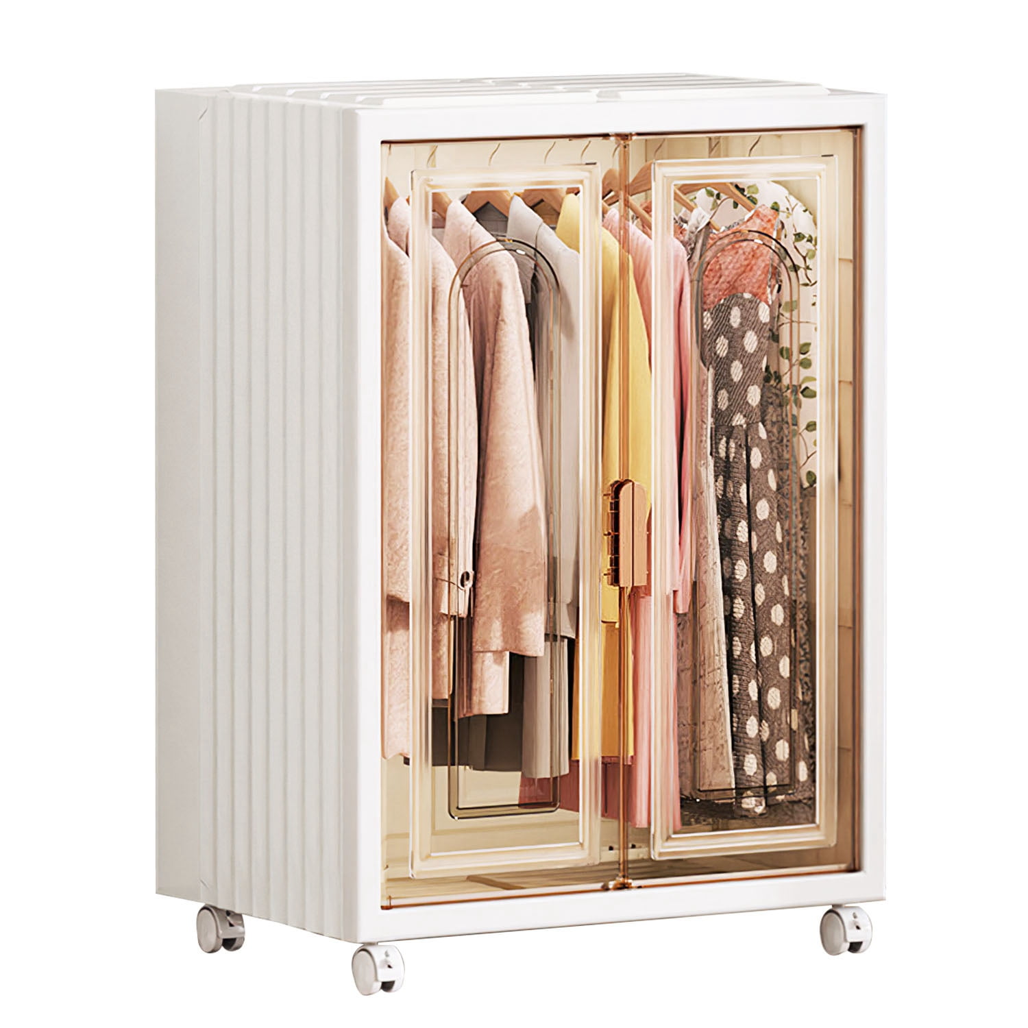 Moclever Wardrobe Storage Closet, Clear Wardrobe Closet for Hanging ...