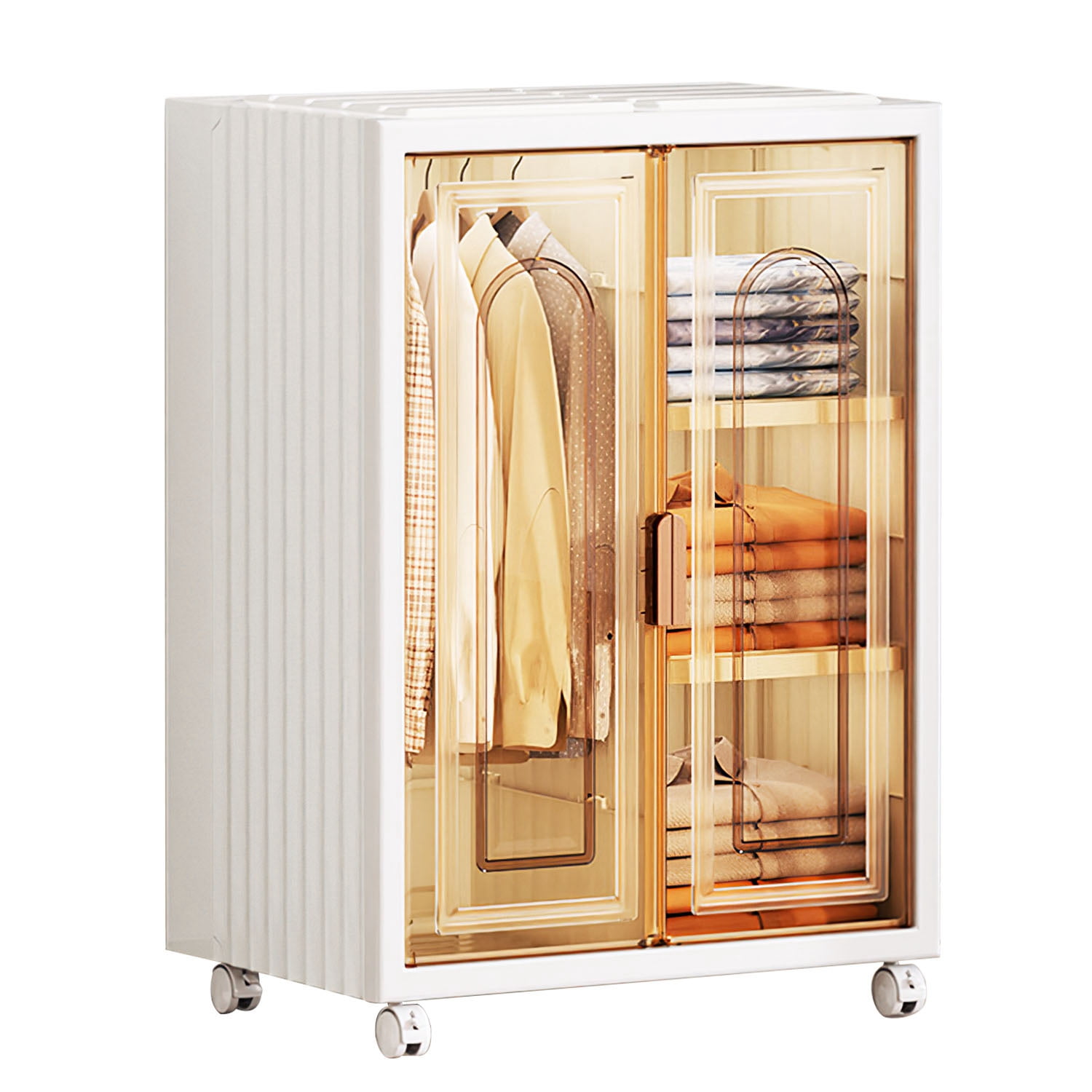 Moclever Wardrobe Storage Closet, Clear Wardrobe Closet for Hanging ...