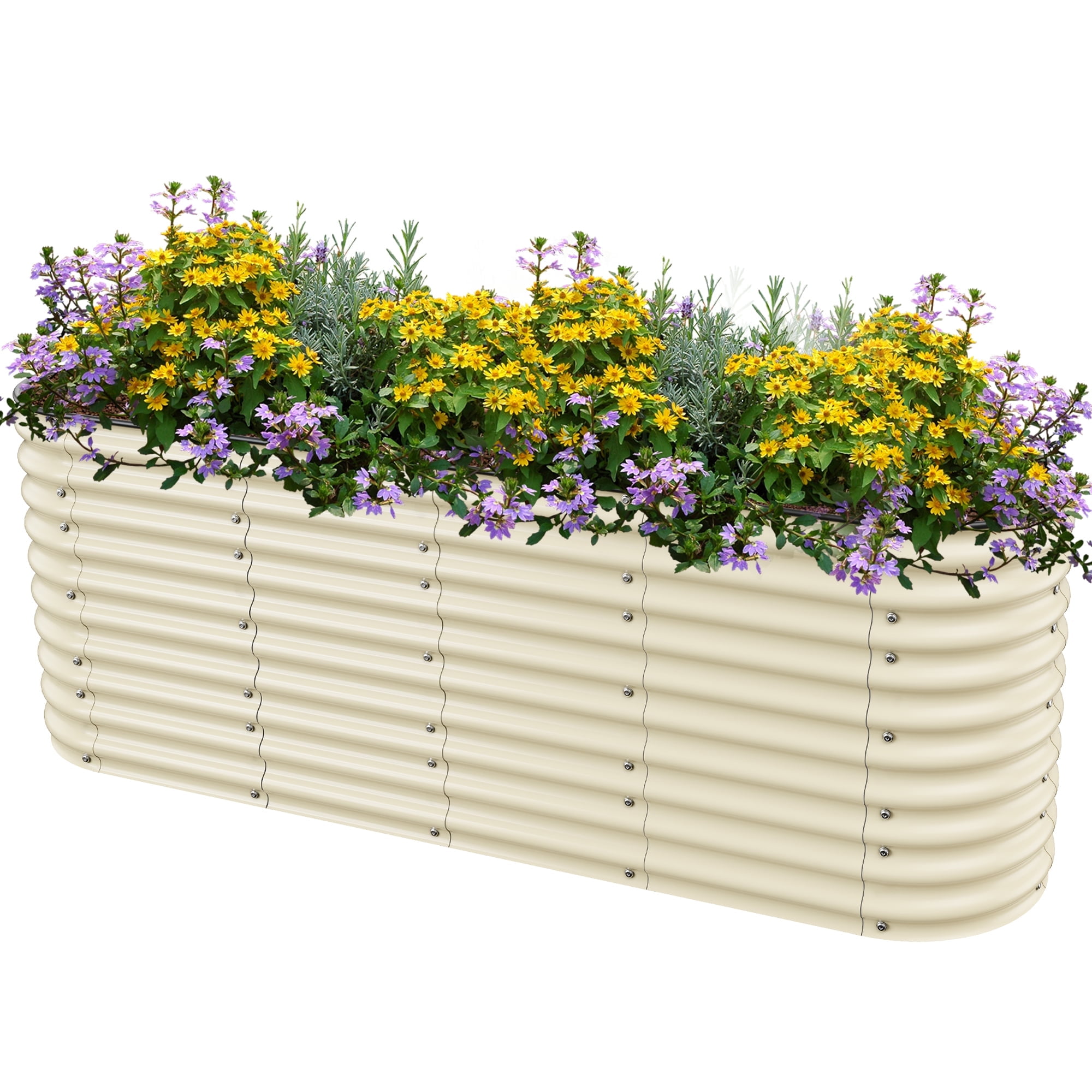 Mocogarden Galvanized Raised Garden Bed,32" Extra Tall Raised Planter ...