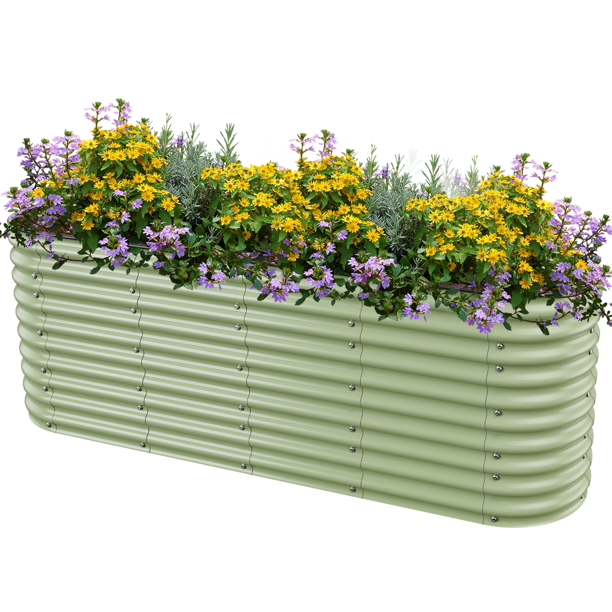 Mocogarden Outdoor Galvanized Raised Garden Beds -32" Extra Tall ...