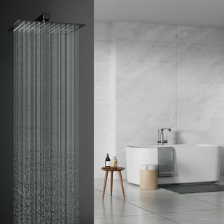 ALFI brand RAIN16S-PSS Solid Polished Stainless Steel 16" Square Ultra ...