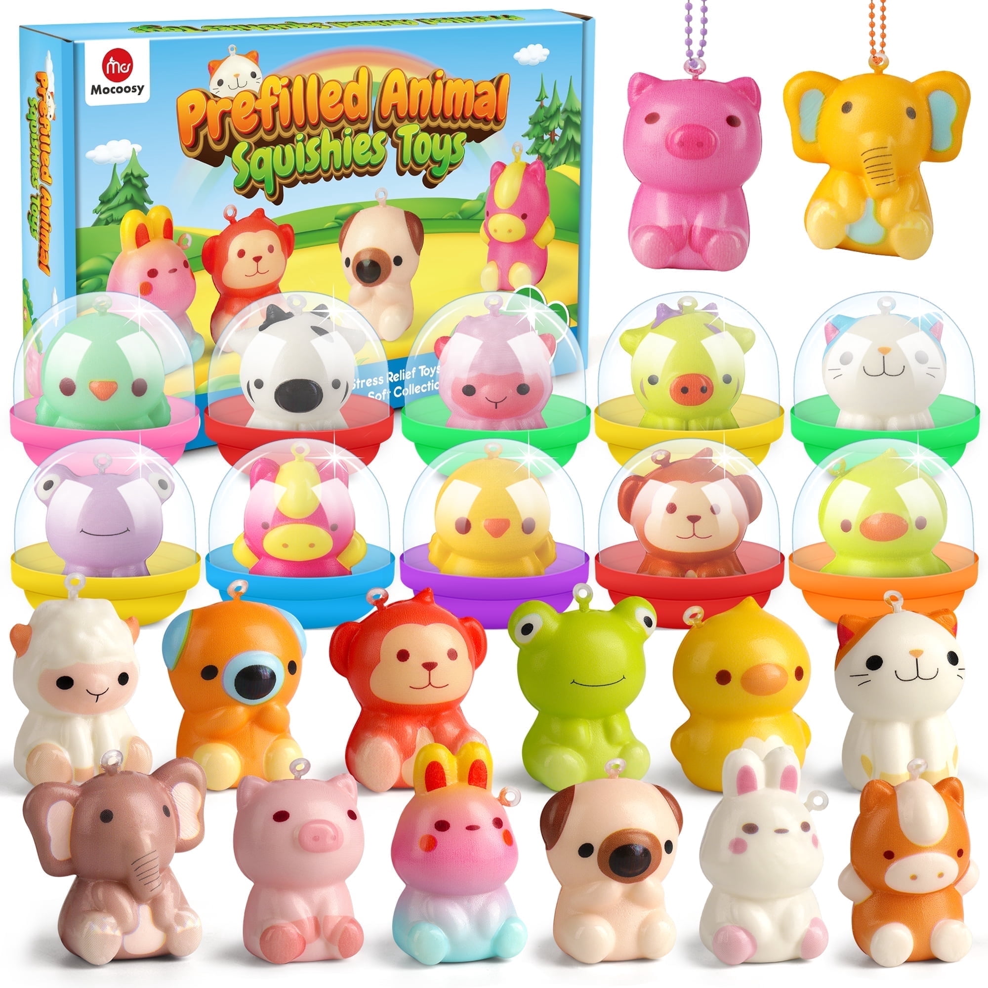 Mocoosy 24 Pack Squishy Toys for Kids Party Favors Bulk, Slow Rising ...