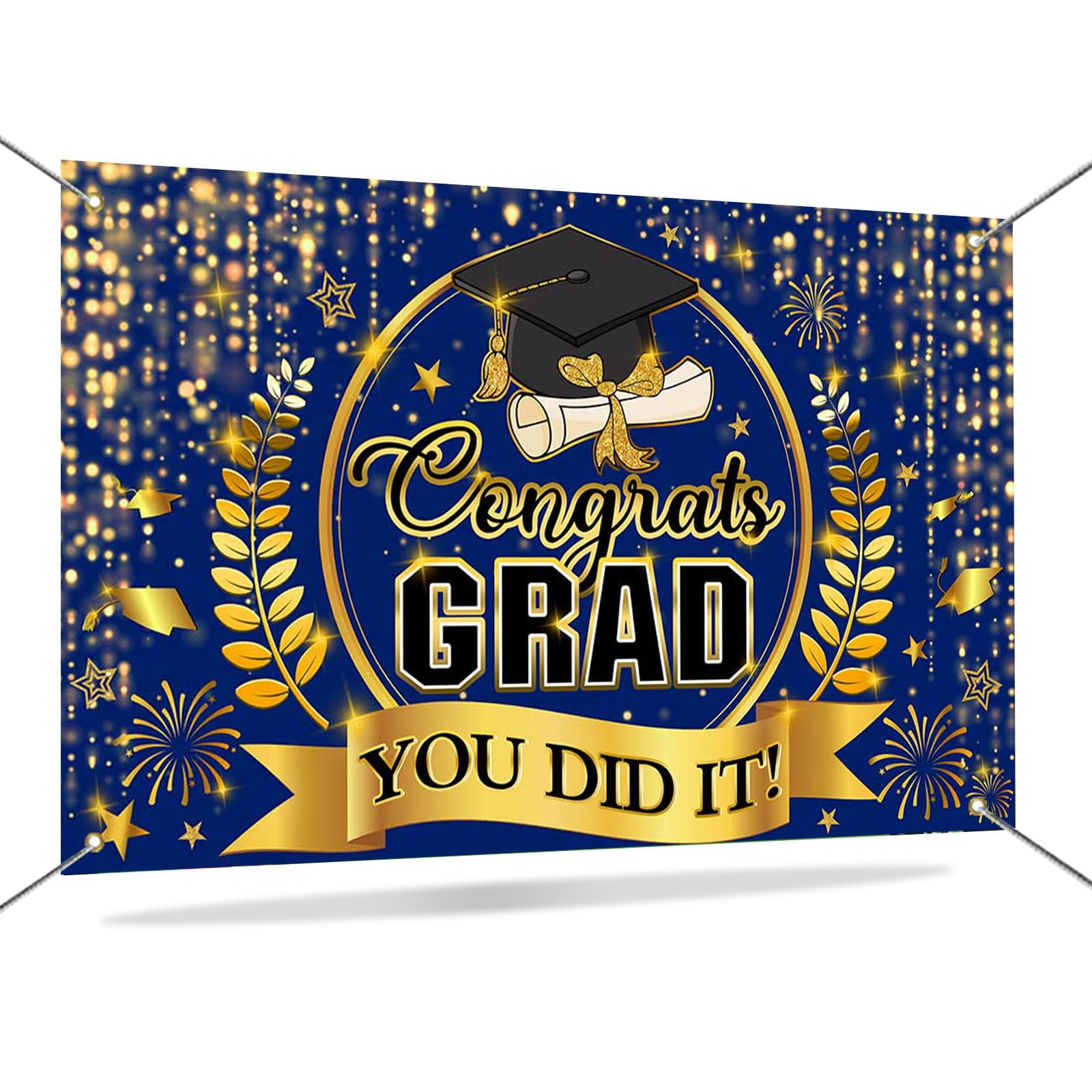 Mocsicka Congrats Grad Banner DHF10 Class of 2025 Graduation Backdrop ...