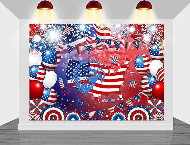 Mocsicka Flag Day Backdrop for Photography USA Flag Background 4th of ...