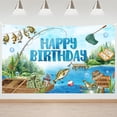 Mocsicka Gone Fishing Birthday Backdrop 70.8 x 43.3 inch Fishing Theme ...