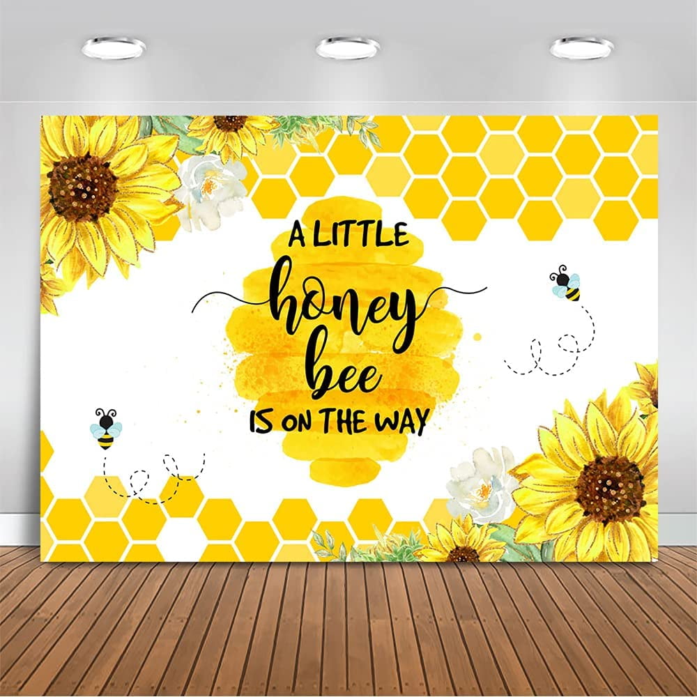 Mocsicka Bee Backdrop, Bumblebee Themed Sunflower Baby Shower ...