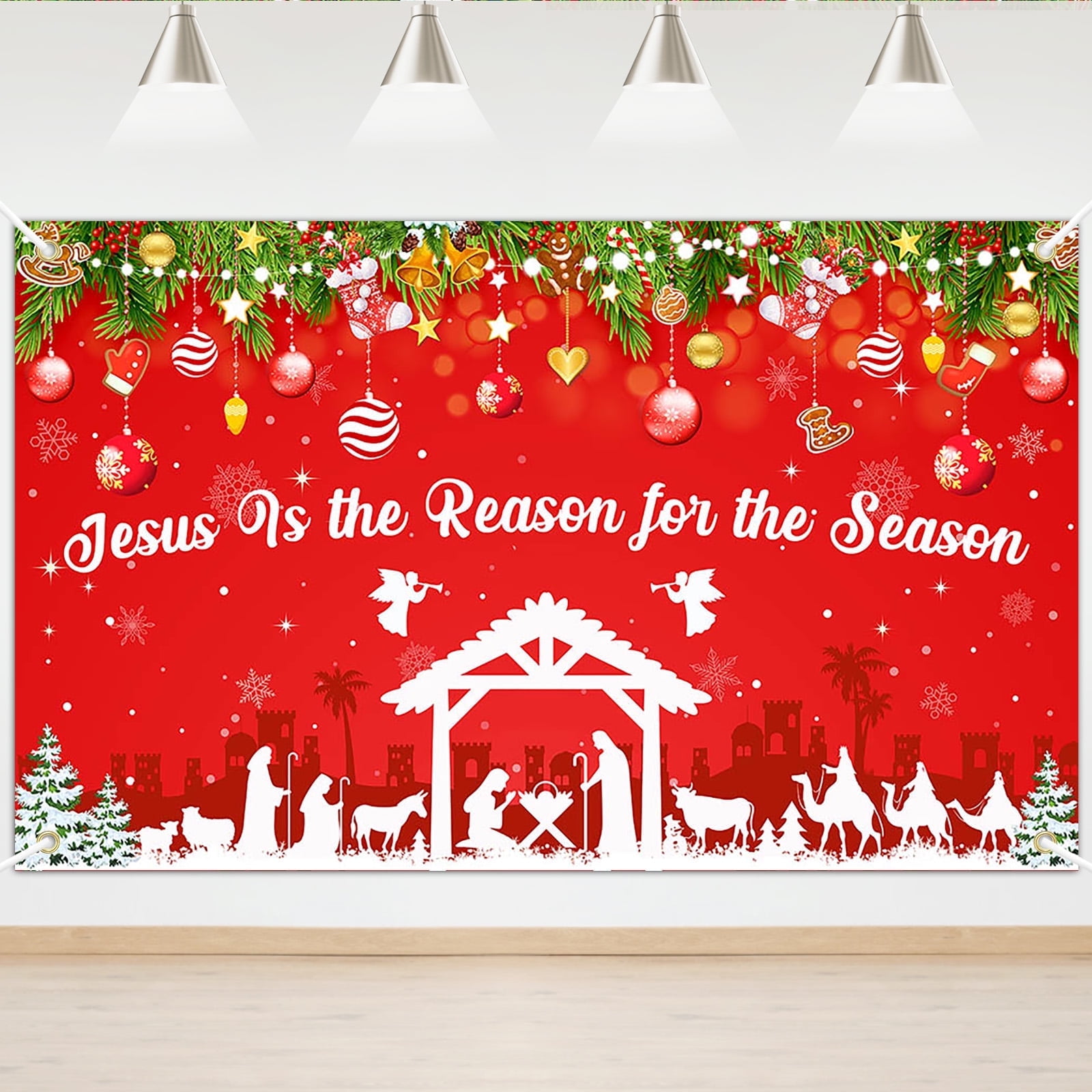 Mocsicka Jesus Is The Reason for The Season Backdrop Religious ...