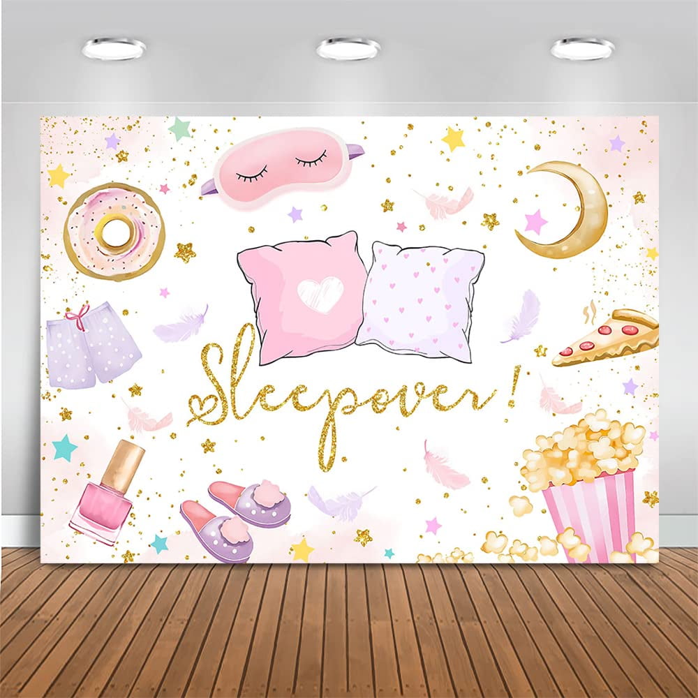 Mocsicka Slumber Party Backdrop STF9 for Girls Sleepover Party ...