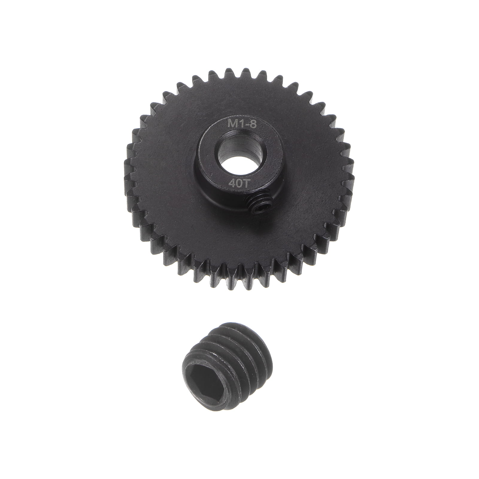 Mod 1 40T Pinion Gear 8mm Bore Hardened Steel Motor Rack Spur Gear for ...