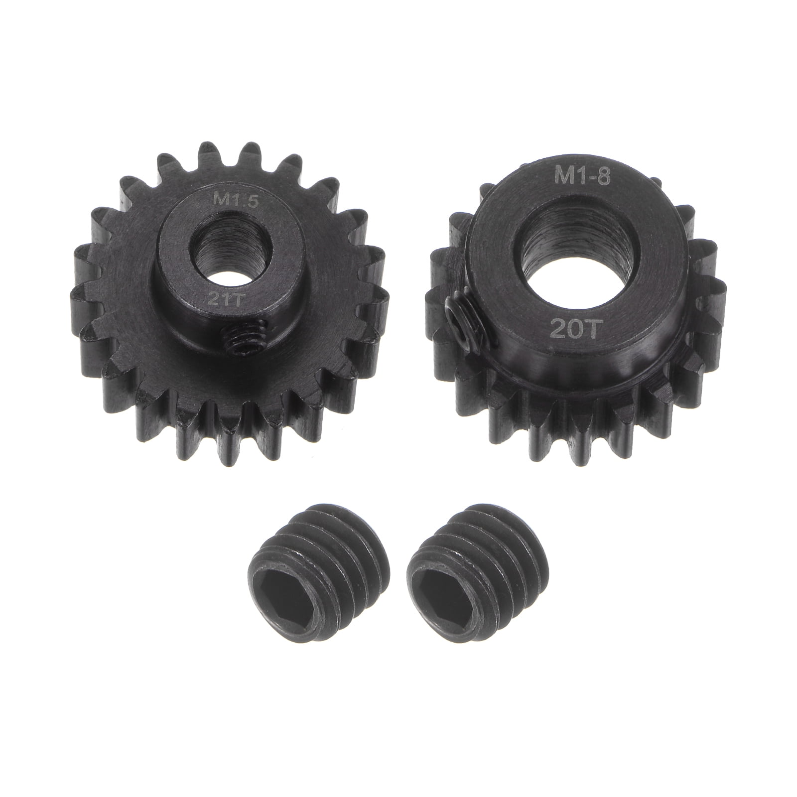 Mod 1.5 Pinion Gear Set 8mm Shaft 20T 21T Motor Gears Hardened Steel ...