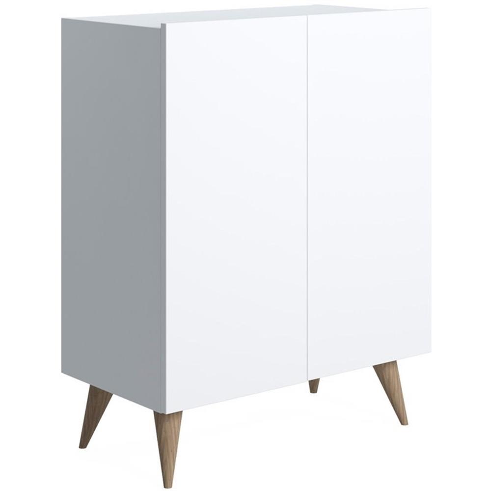 Mod-Arte Forte Modern MDF and Engineered Wood Shoe Cabinet in White ...