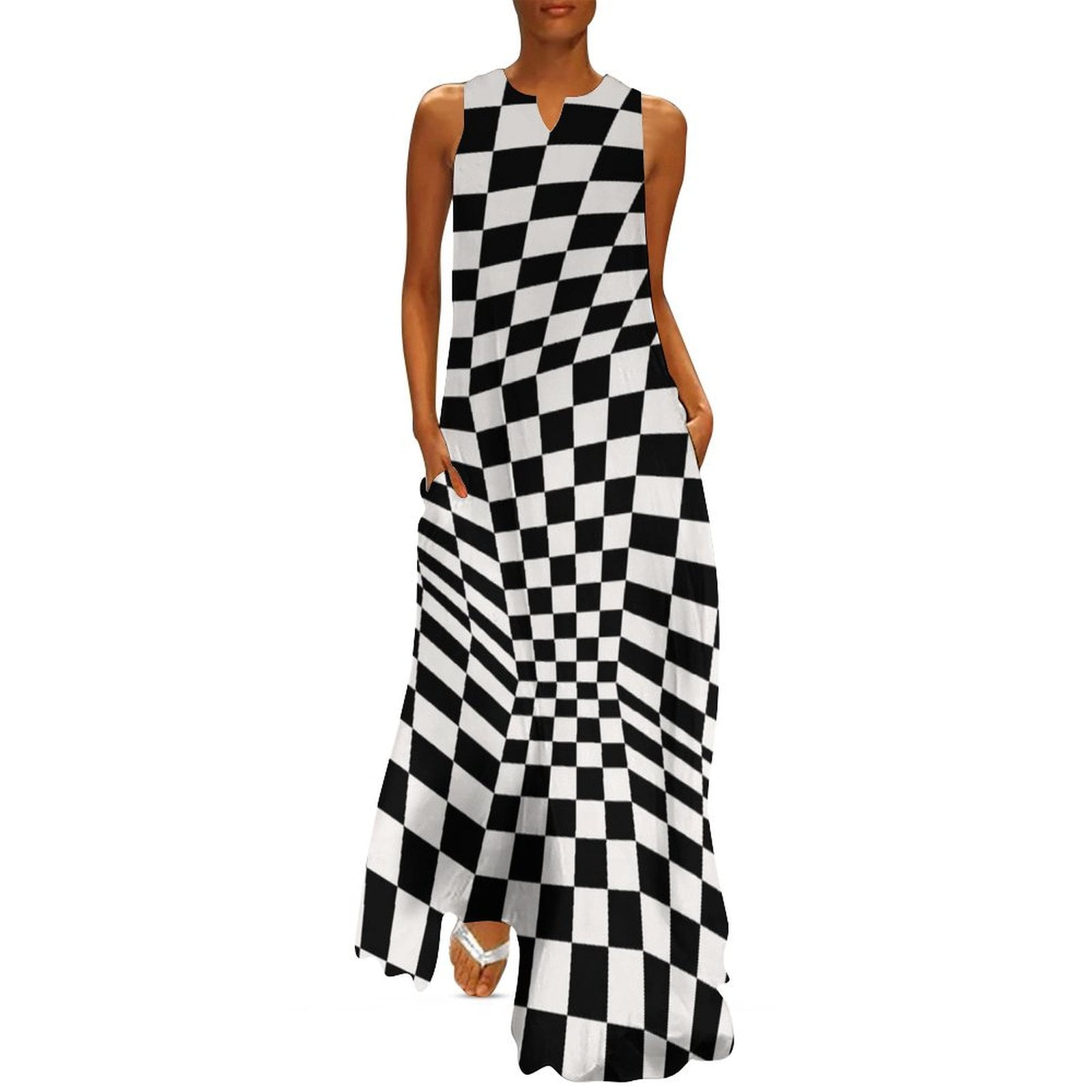Mod Check Long Dress dress summer dress party evening elegant luxury celebrity prom 2024 ...