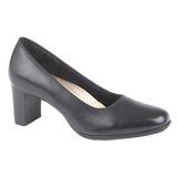 Mod Comfys Womens Block Heel Leather Court Shoes - Walmart.com