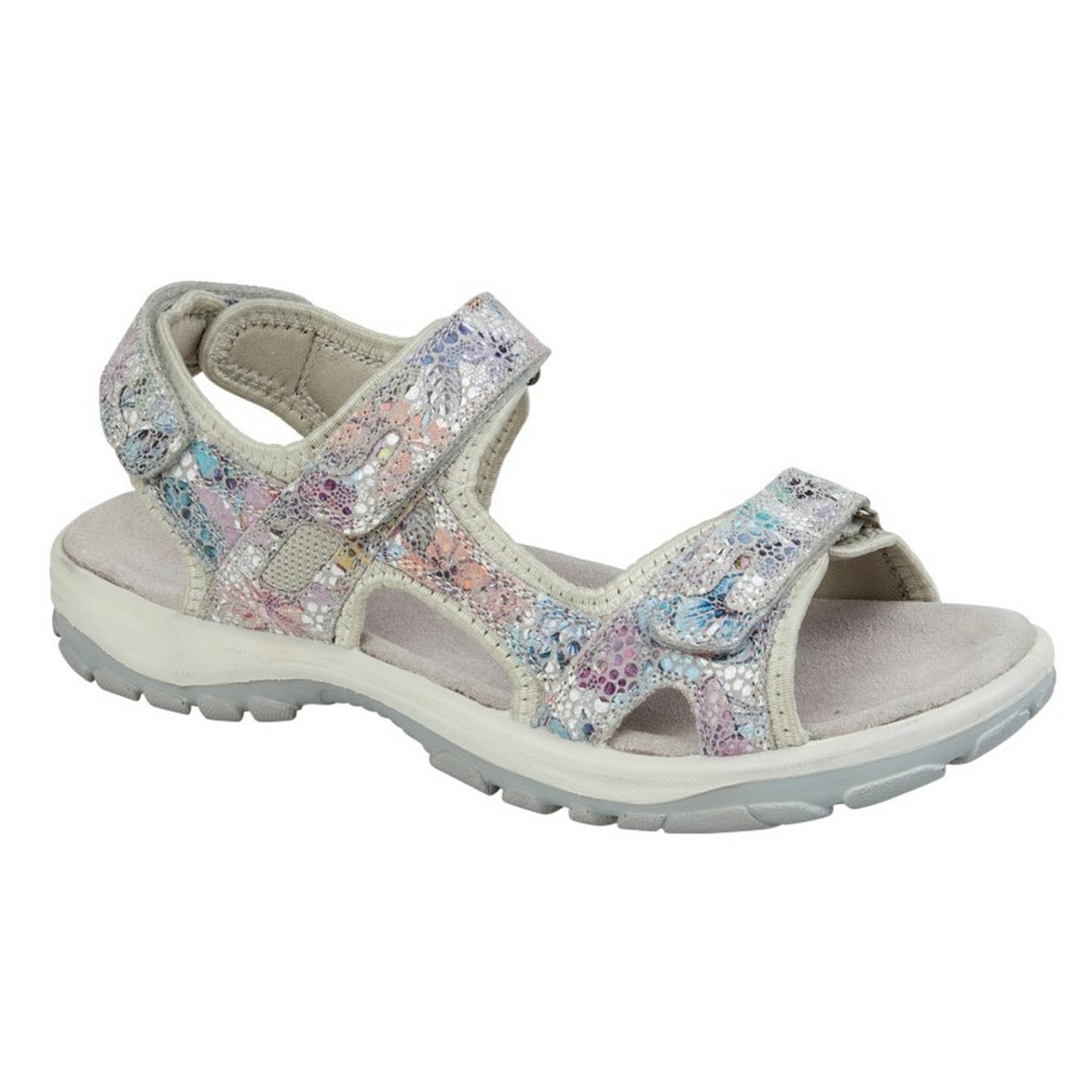 Mod Comfys Womens Floral Leather Sports Sandals - Walmart.com