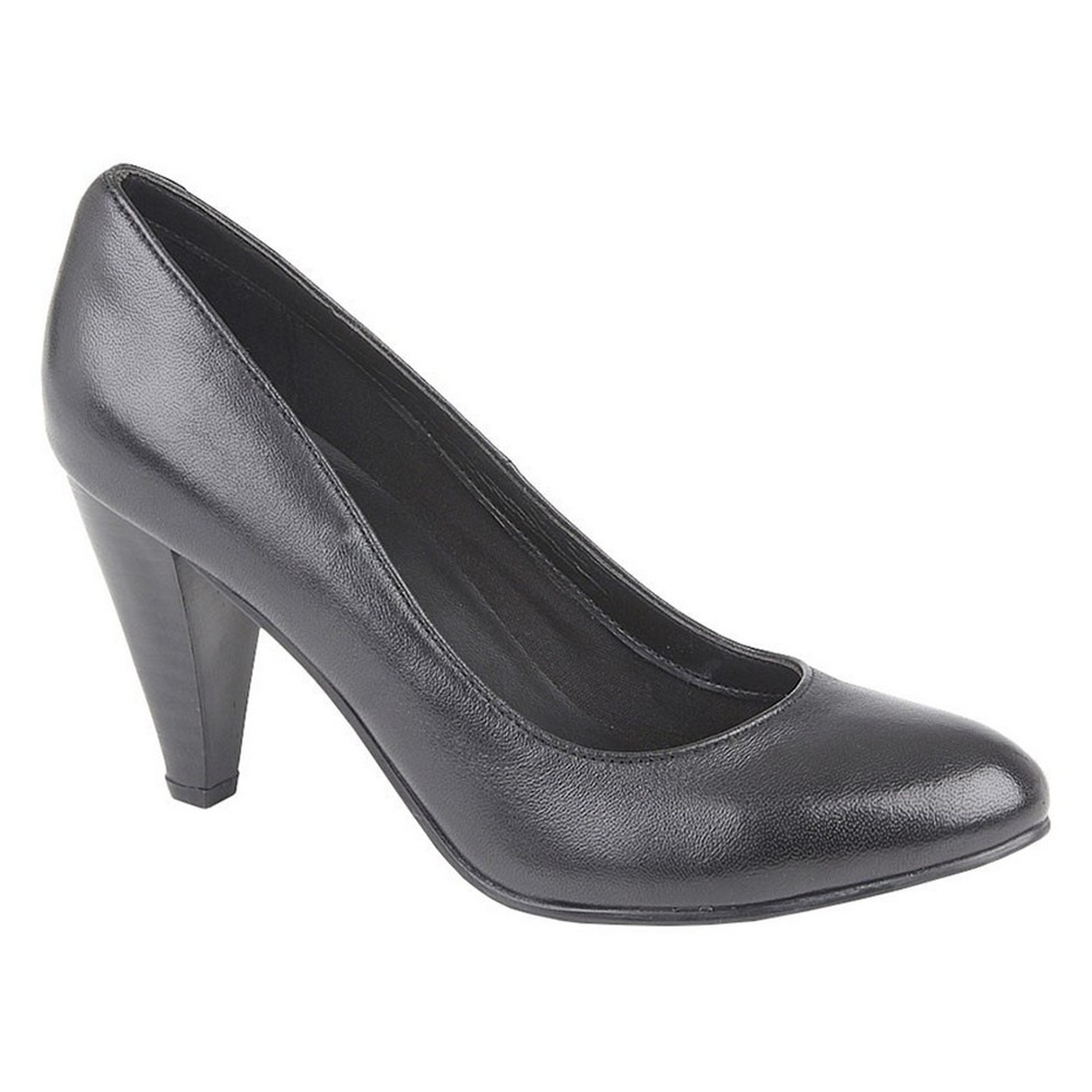 Mod Comfys Womens Heel Plain Leather Court Shoes - Walmart.com