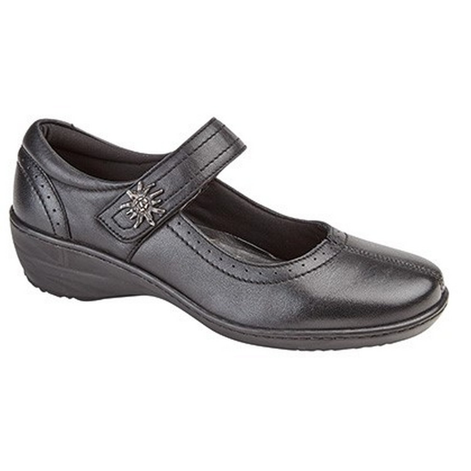 Mod Comfys Womens Leather Touch Fastening Bar Shoes - Walmart.com