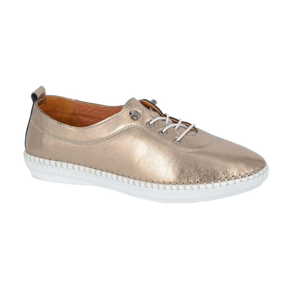 Mod Comfys Womens Metallic Leather Casual Shoes - Walmart.com