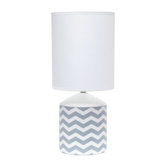 Mod Lighting and Decor Chevron Table Lamp with Drum Shade - 18.5 ...